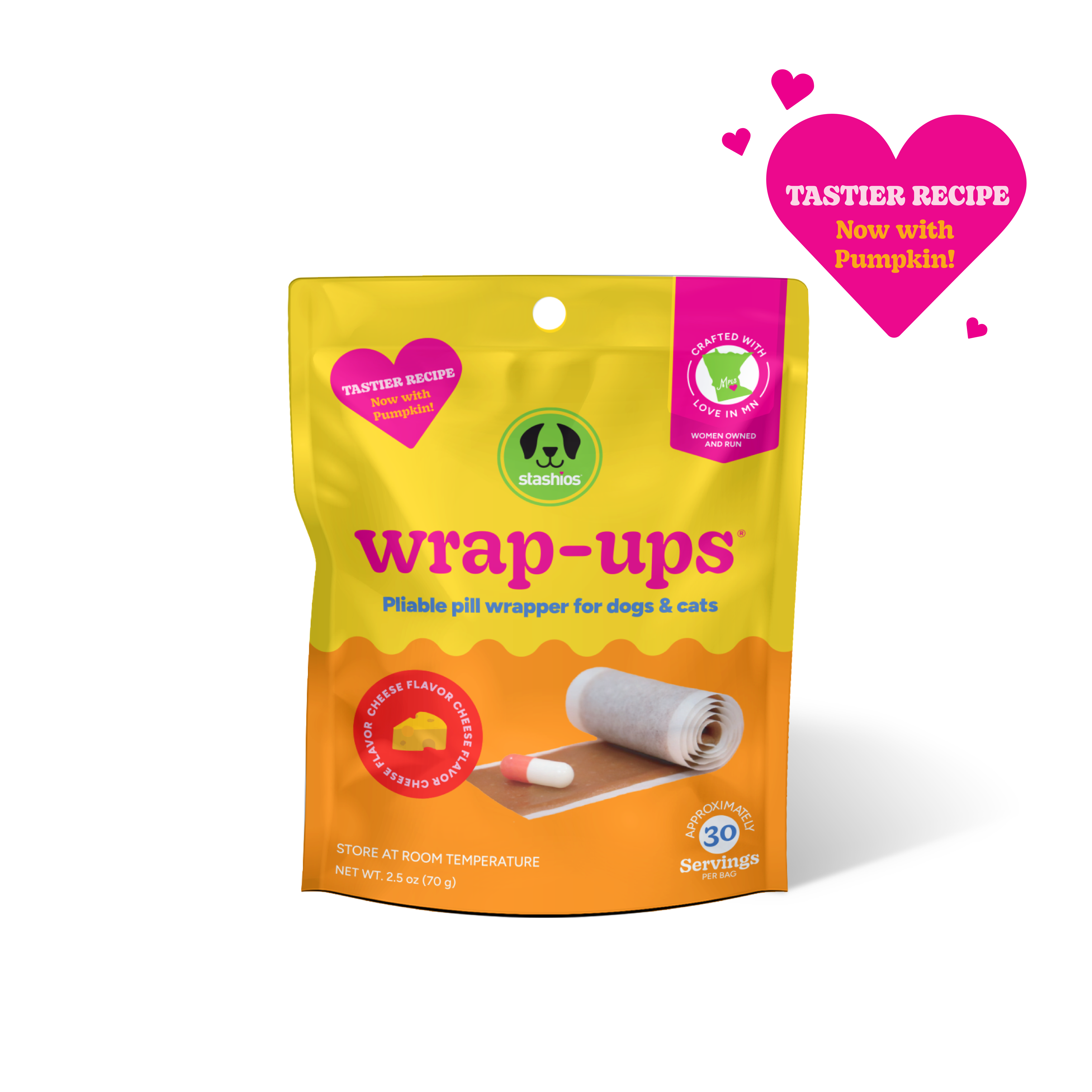 Stashios - Pill Wrap-Ups® Cheese – The Modern Dog Company Store