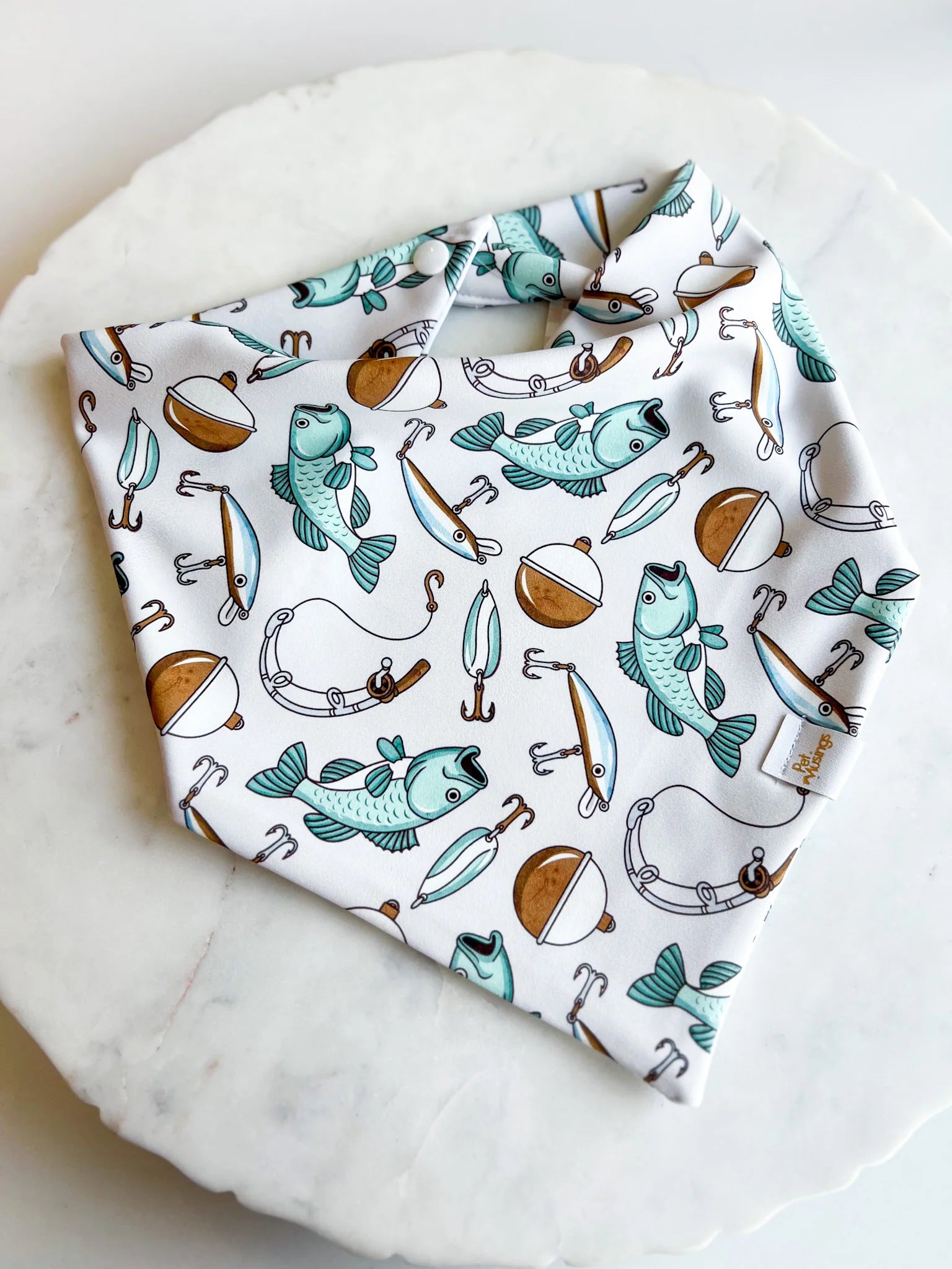 Pet Musings Gone Fishing Wrinkle Resistant Bandana – The Modern Dog ...