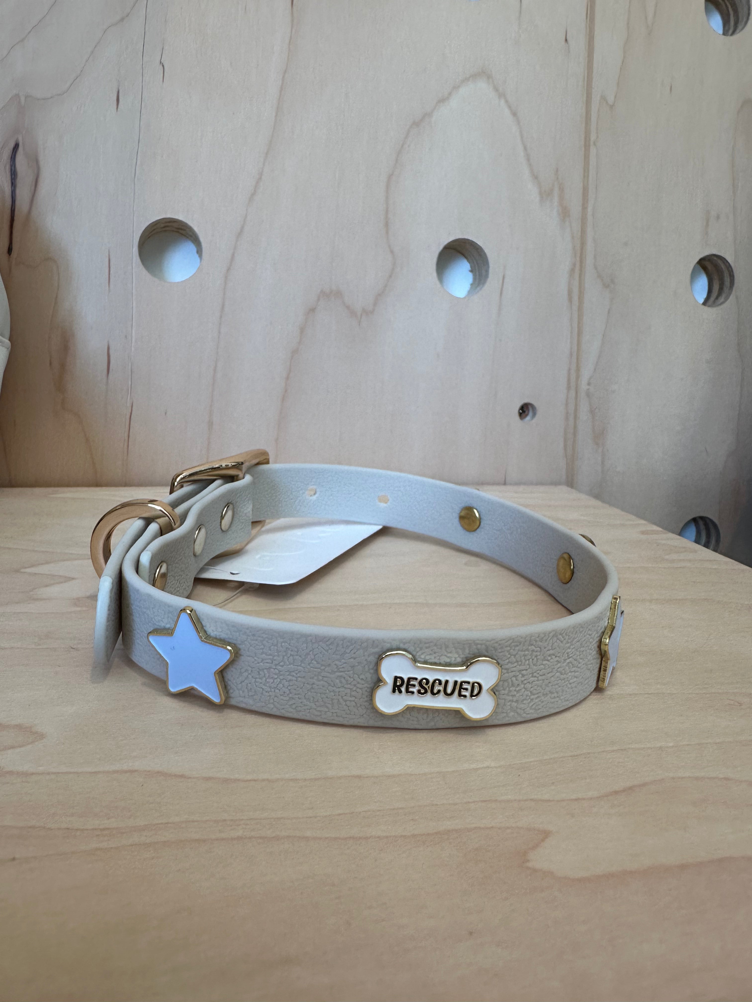 Furei Pets - Rescued & Cookie Plz Custom Collar - Taupe – The Modern ...