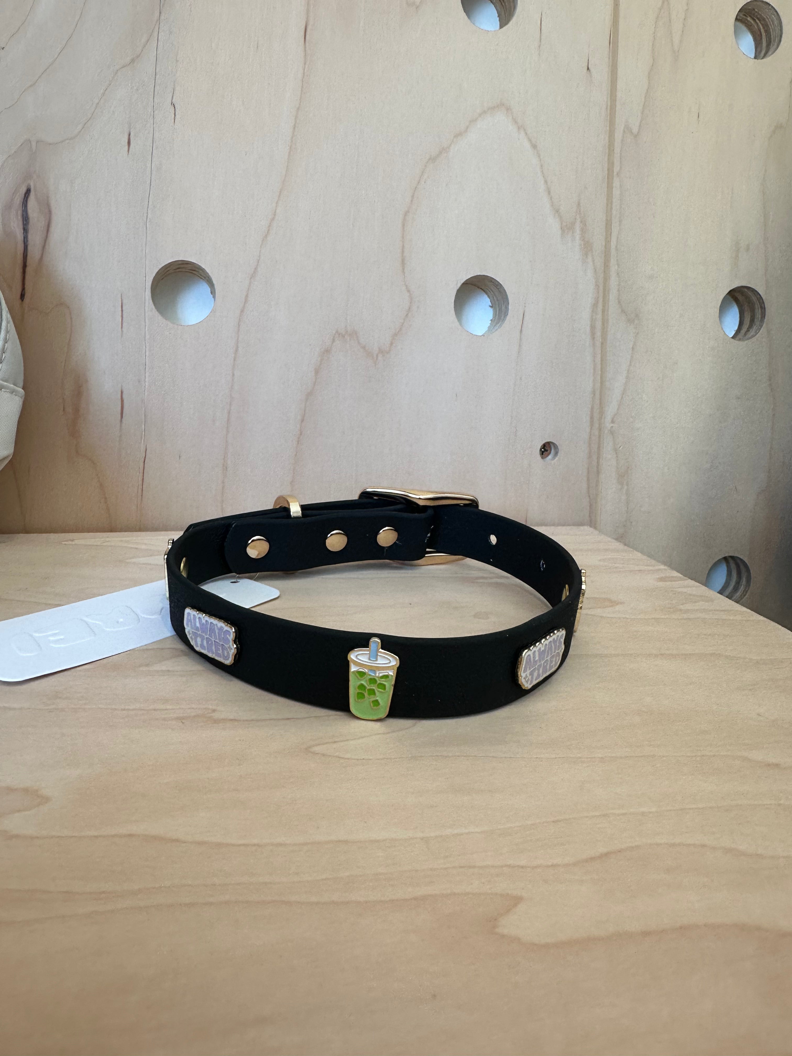 Furei Pets - Matcha & Always Tired Custom Collar - Black – The Modern ...