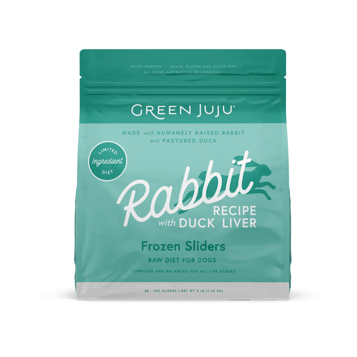 Green Juju Rabbit Recipe with Duck Liver Frozen Patties & Sliders | The ...